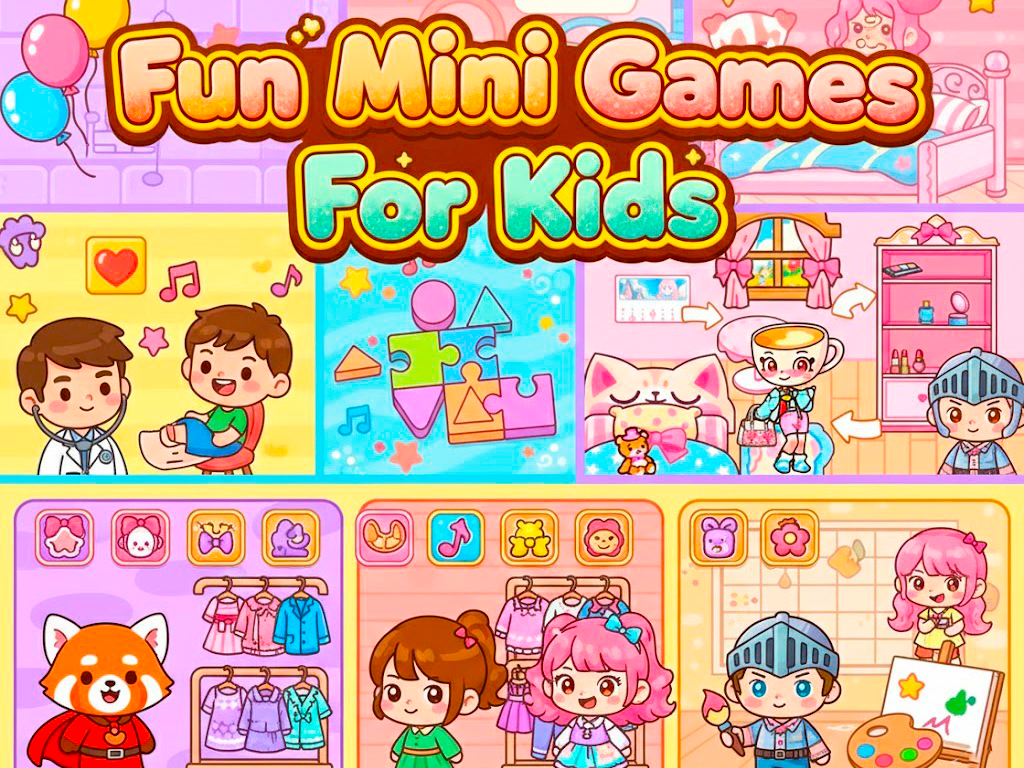 Fun Mini Games For Kids 🕹️ Igraj na spletu pri SGameS
