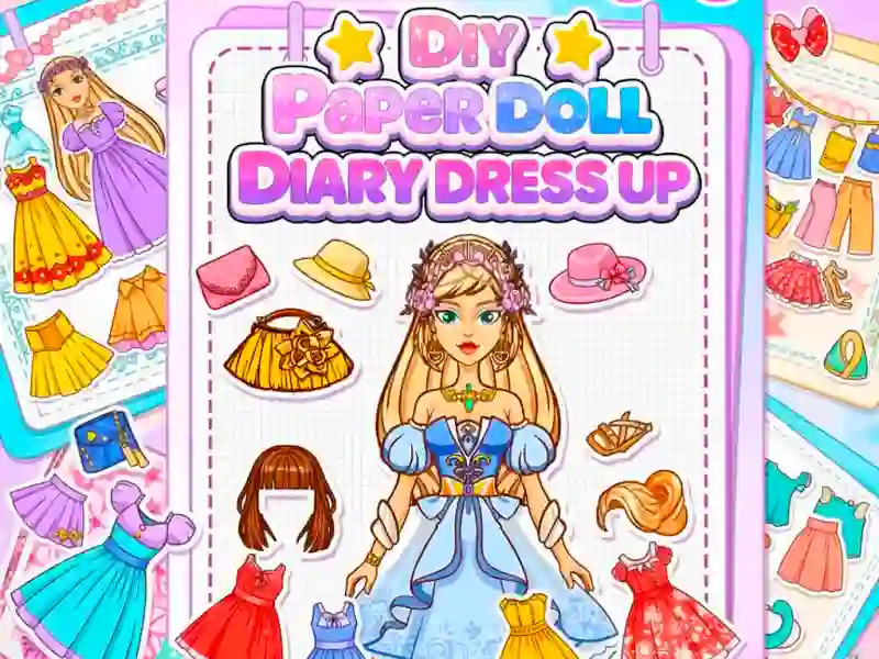 Naredi sam dnevnik papirnate lutke: obleci se 🕹️ Igraj na spletu pri SGameS